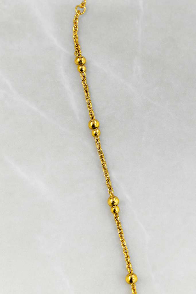 Tobillera Puntos Unidos Dorados - Corazón de Perla